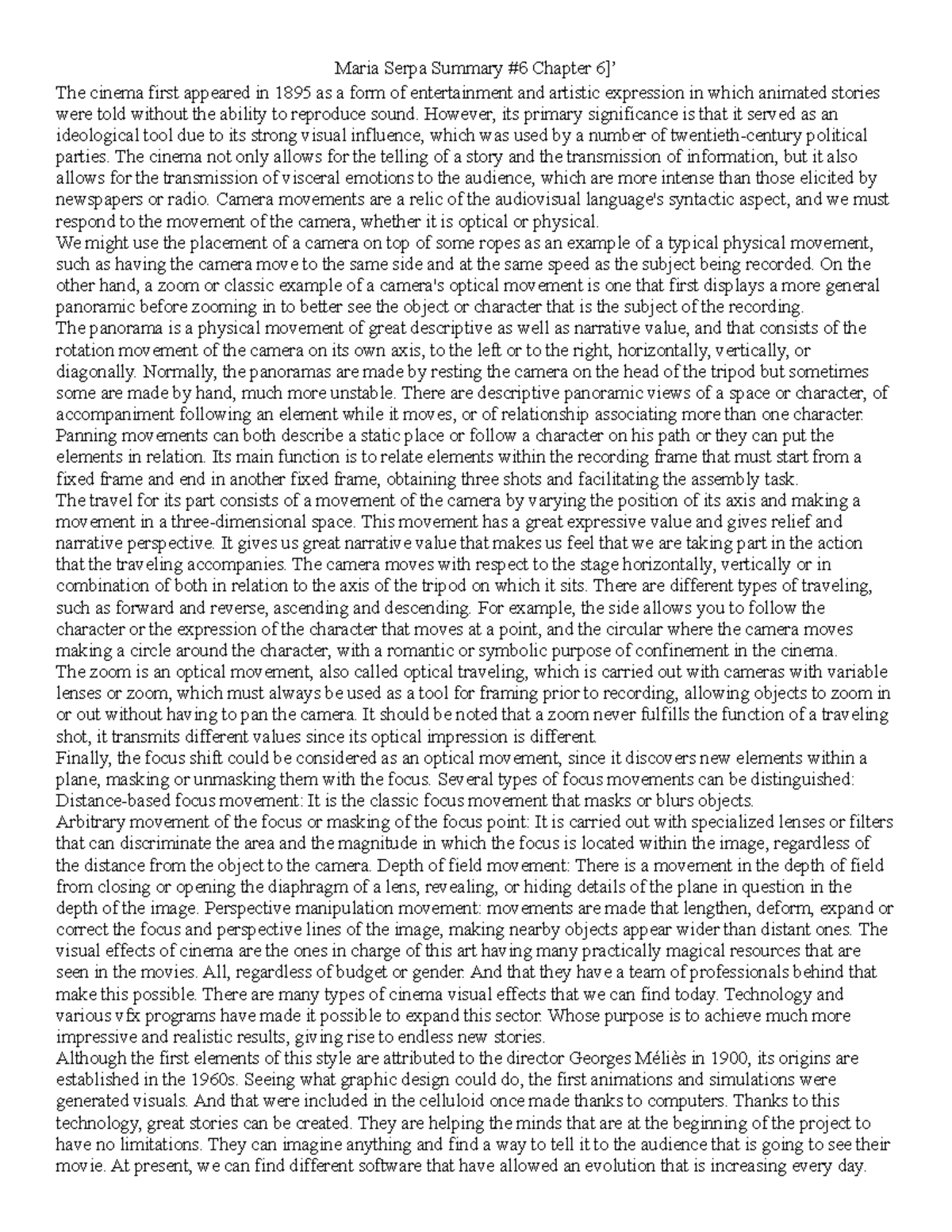 Sum6 - summary A Critical Introduction 4th edition, Maria Pramaggiore ...