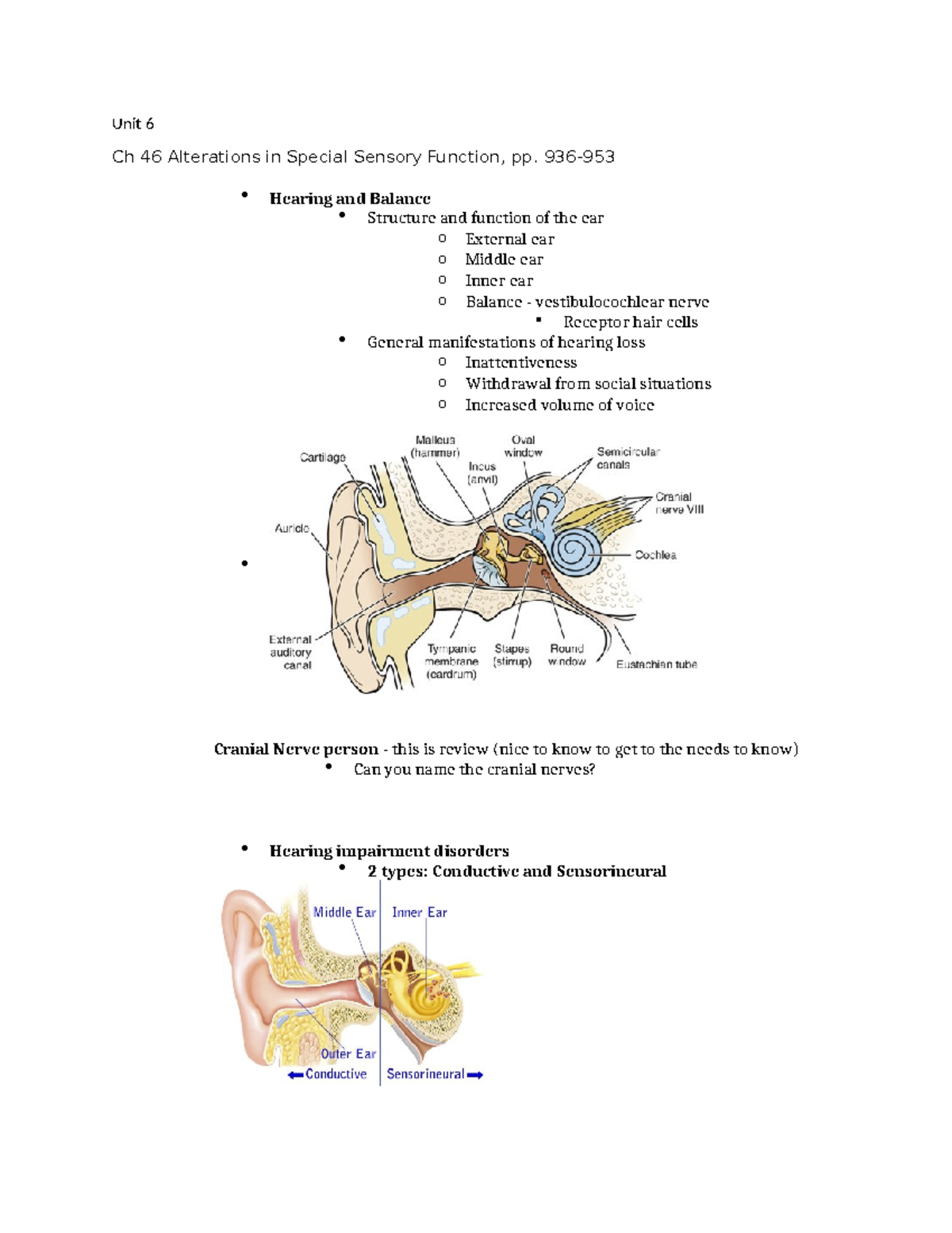 Unit 6 patho - Concept map - Unit 6 Ch 46 Alterations in Special ...