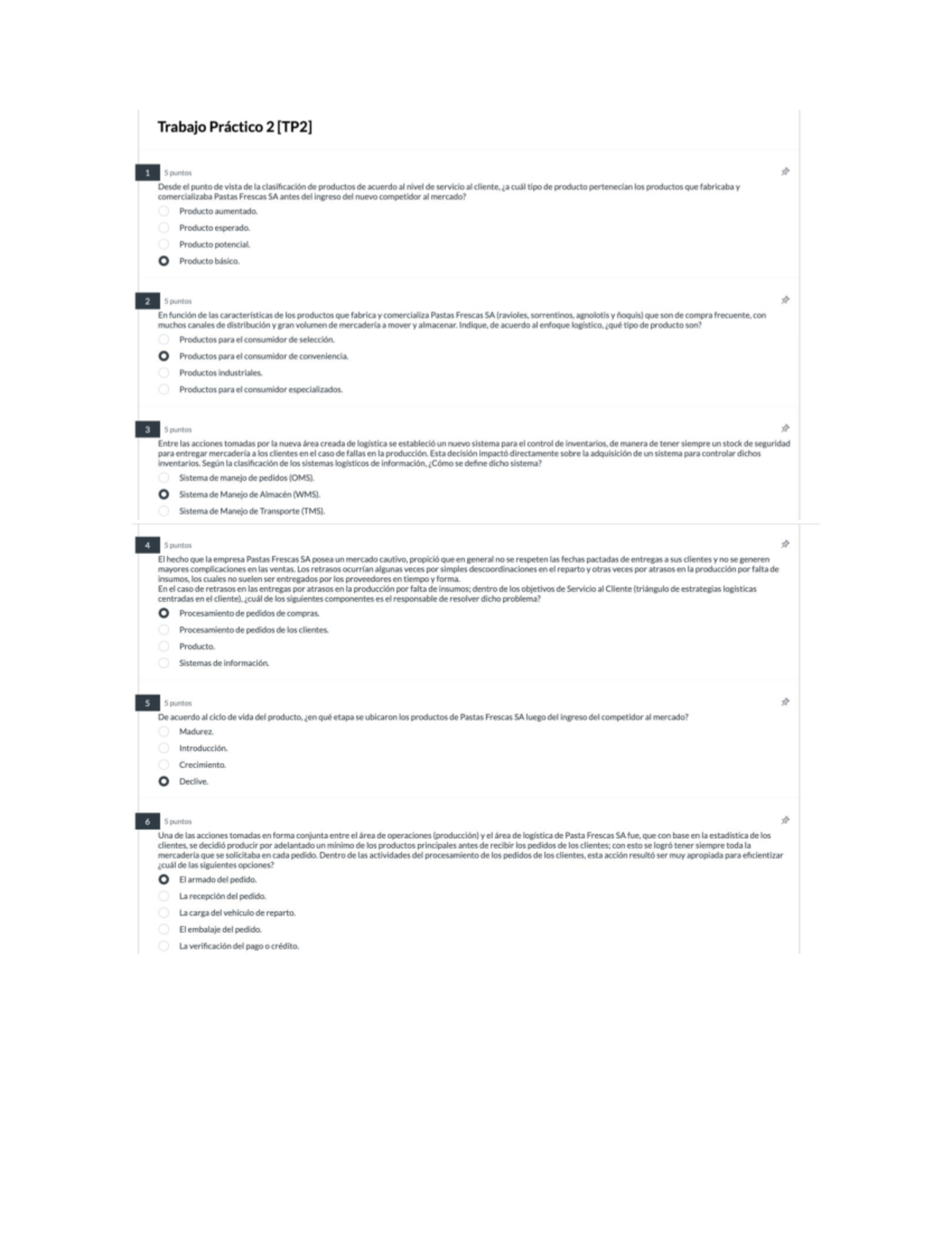 Tp2 Logistica 95% - Trabajo Práctico 2 1 5 puntos Desde el punto de vista de la clasificación de ...