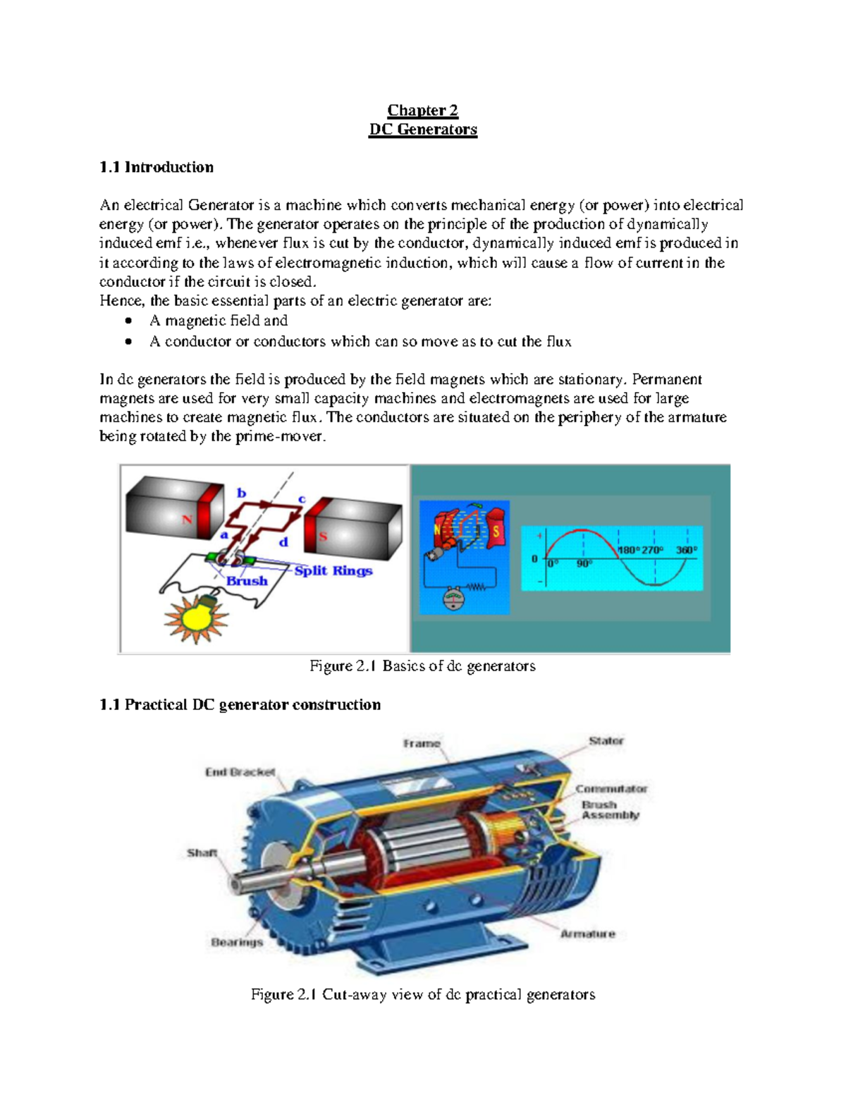 DC Generators - nice course review - Chapter 2 DC Generators 1 ...
