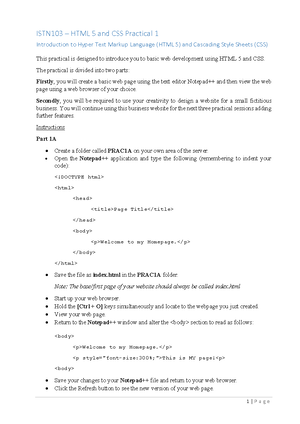 ISTN103 Student Guide 2022 V1 - Information Systems & Technology Student Guide 2022 Module - Studocu