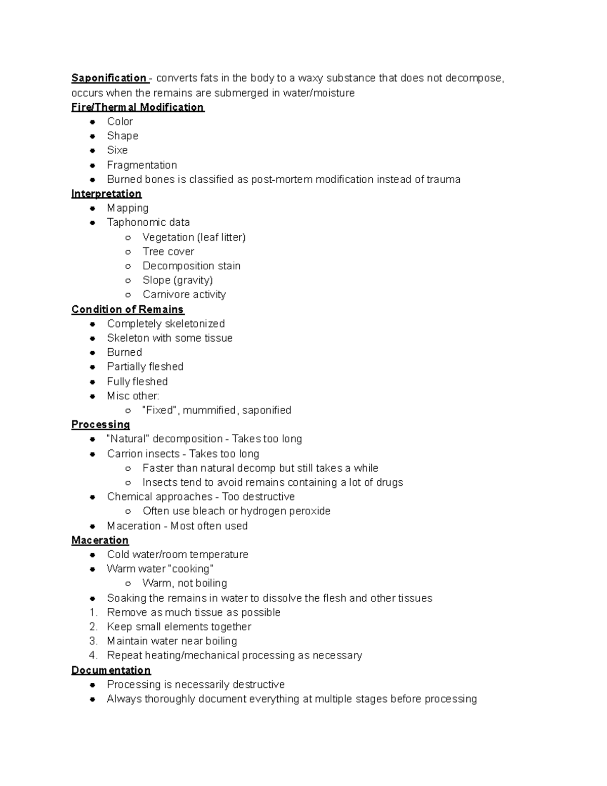 Saponification (Adipocere Formation) - Saponification - converts fats ...