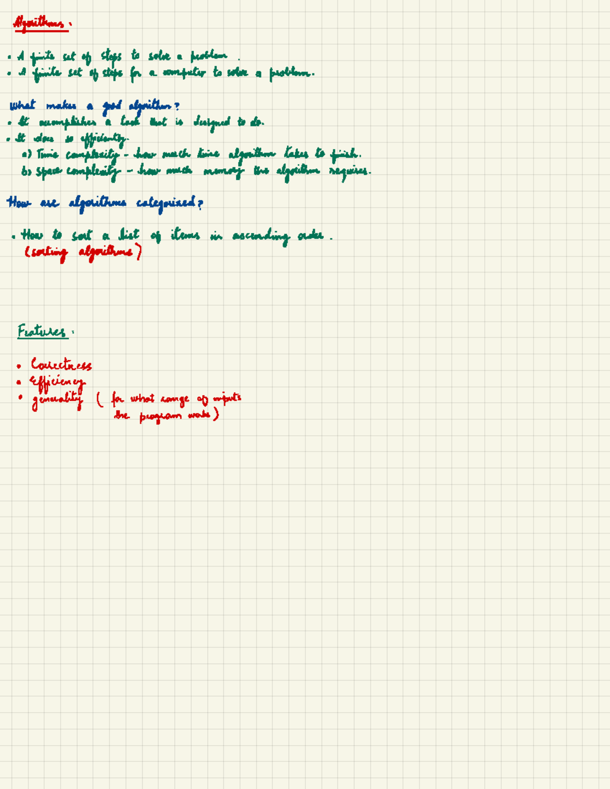Algorithms and it’s features - Algorithms: · it finite setof steps to ...