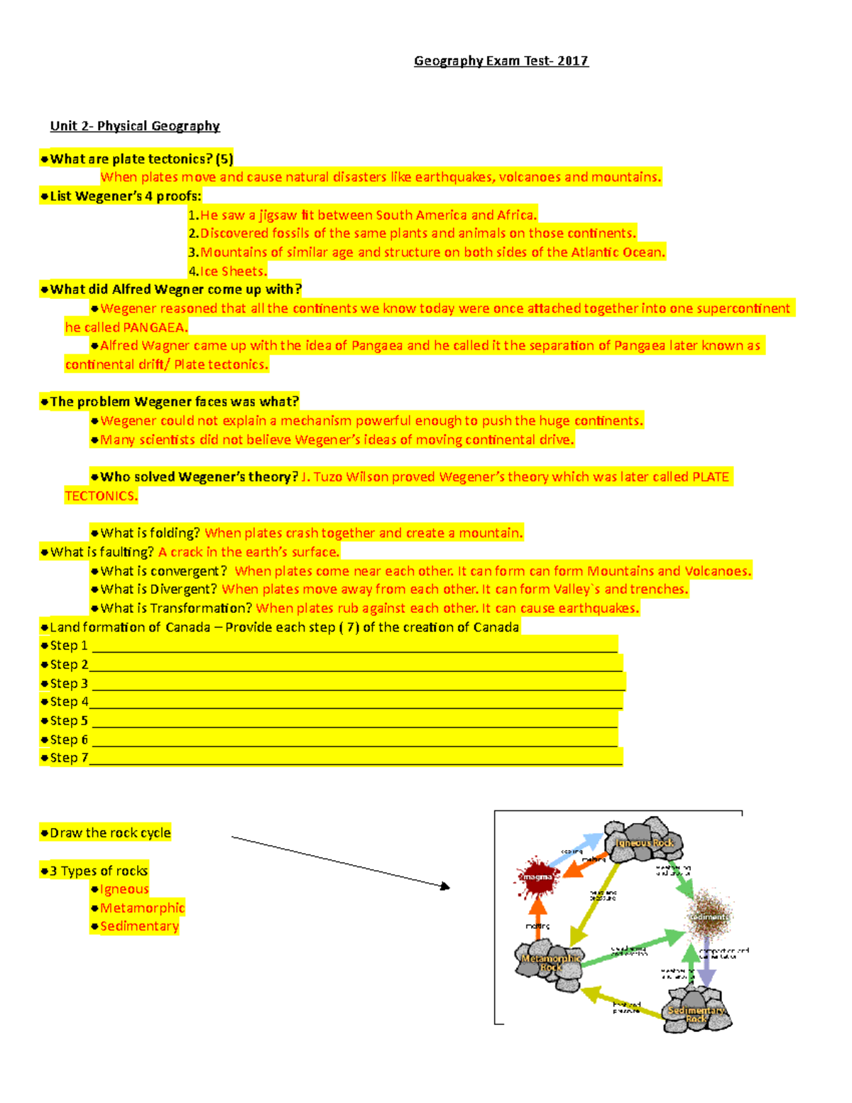 Physical Geography Exam Review Summary - Studocu