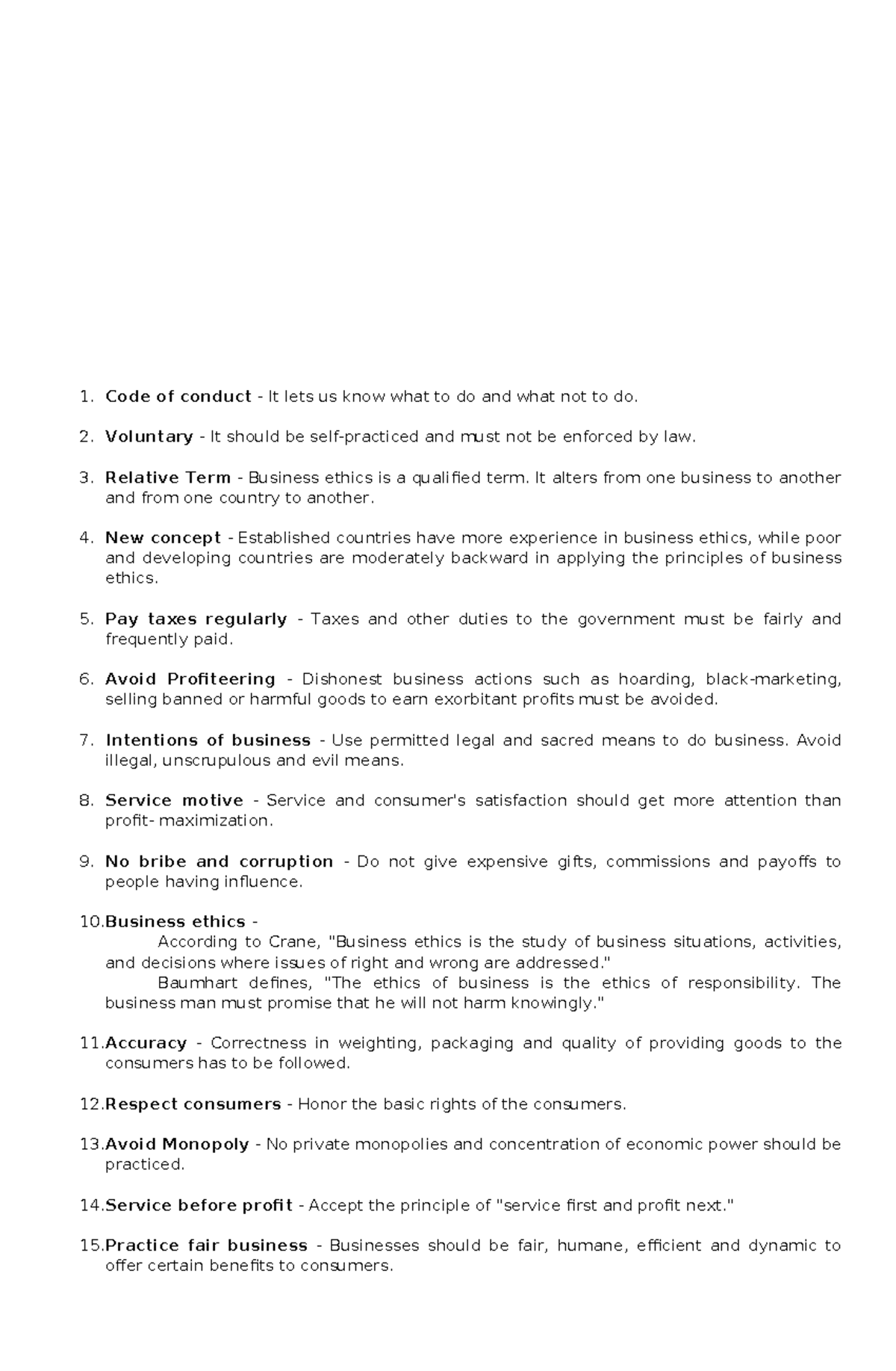 Code of conduct - LECTURE - Code of conduct - It lets us know what to ...