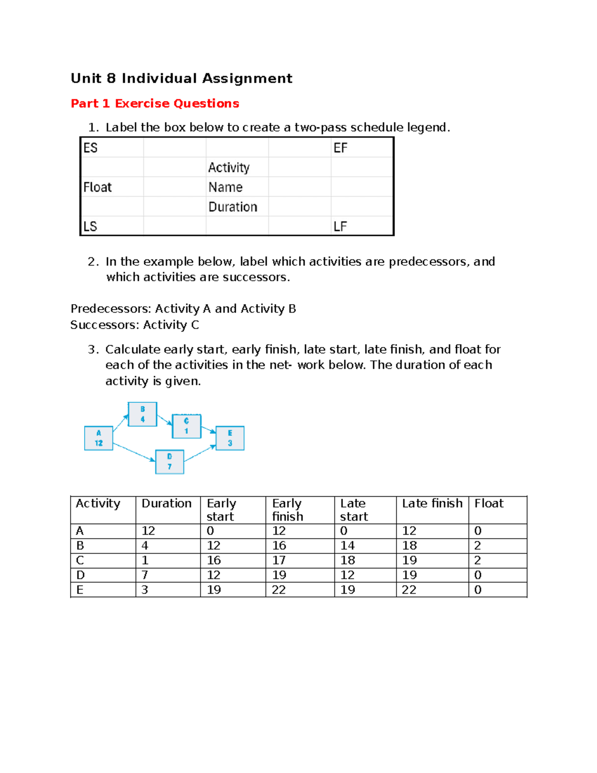 Unit 8 Individual Assignment - Unit 8 Individual Assignment Part 1 ...