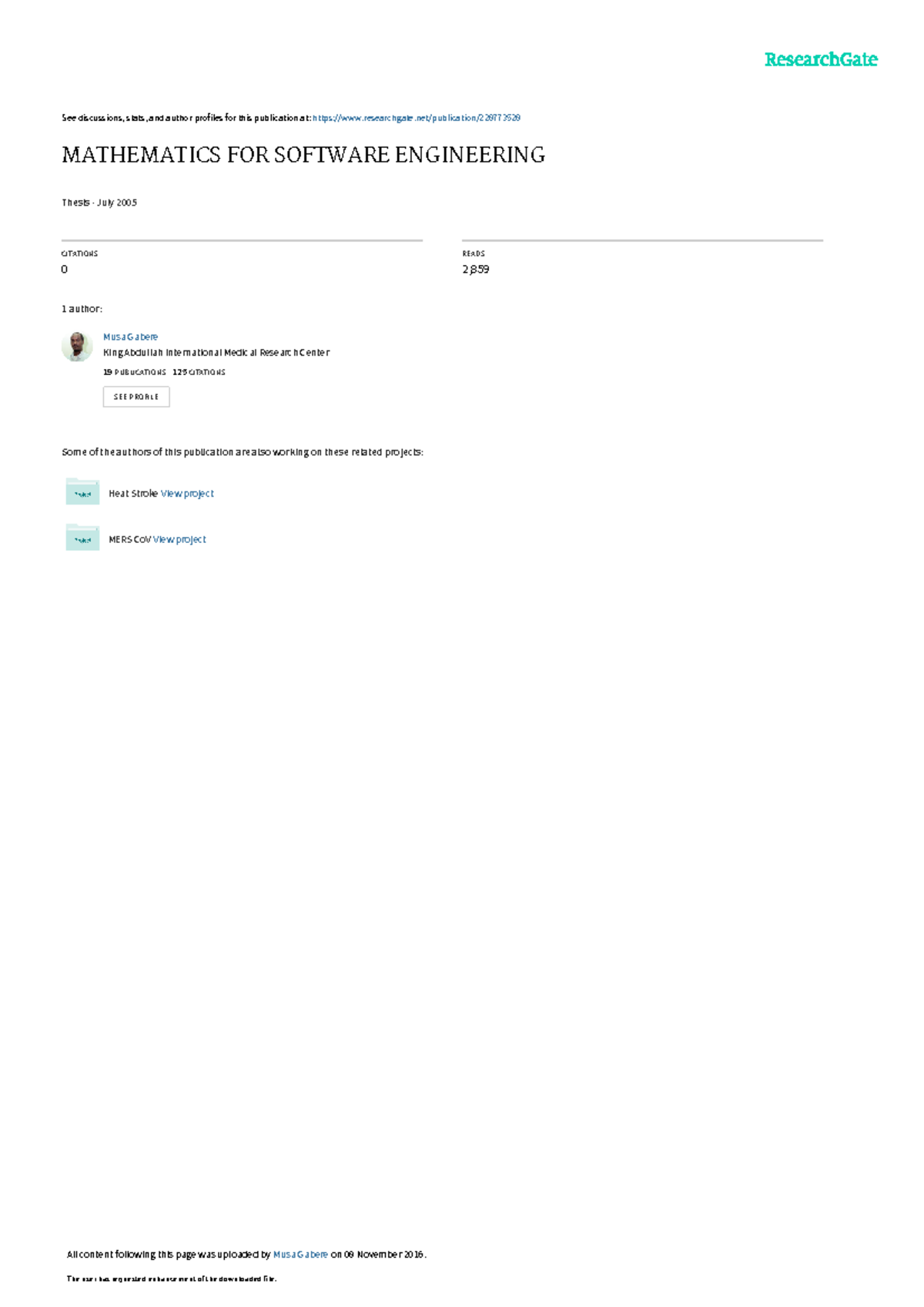 Mathematics FOR Software Engineering - See discussions, stats, and ...