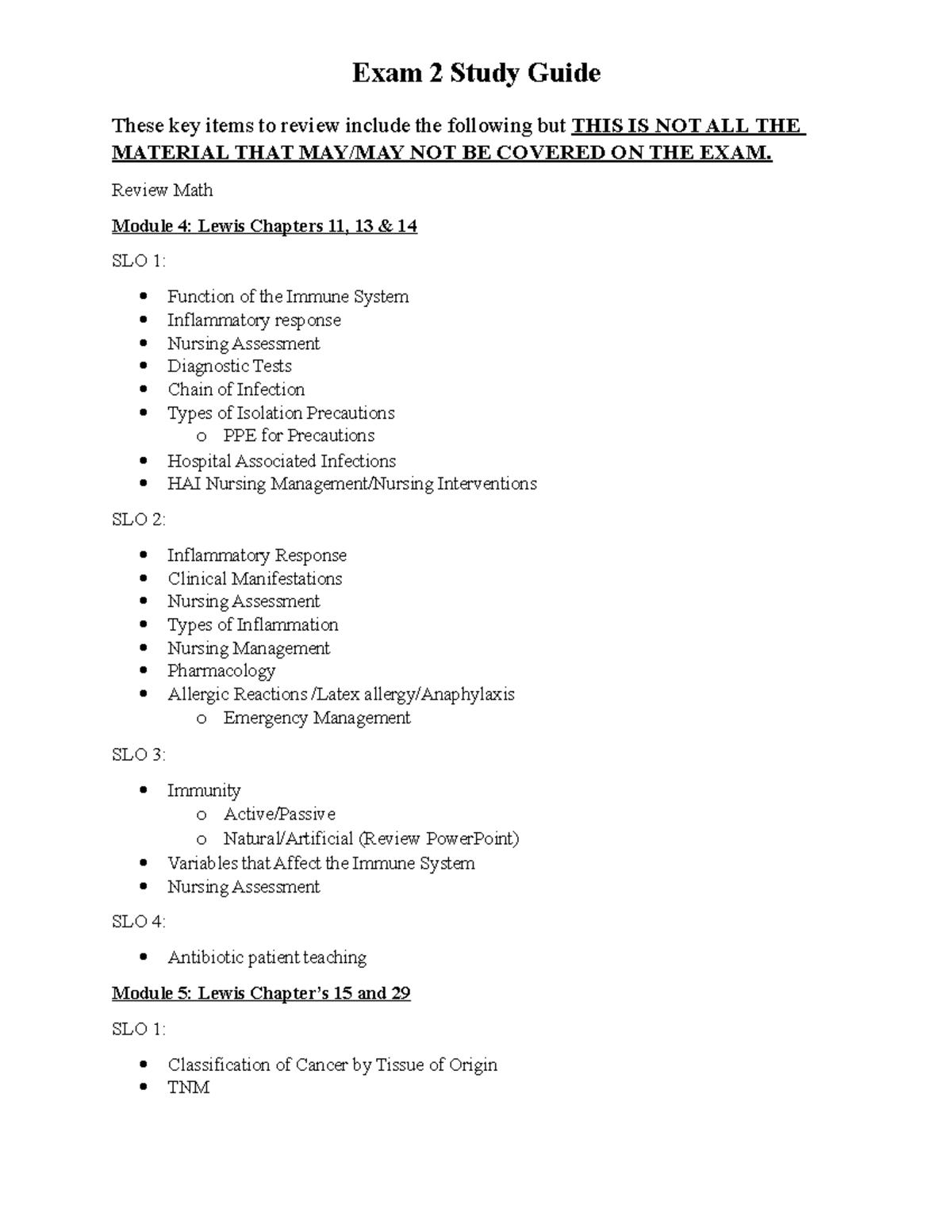 Helpful Hints Unit Exam 2 - These key items to review include the ...