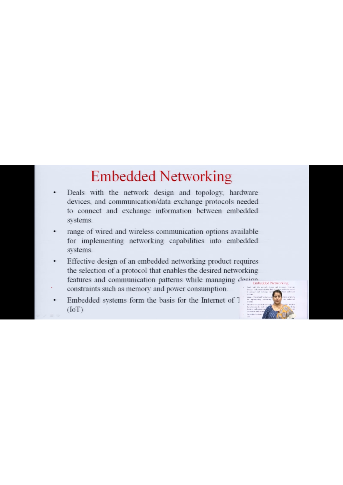 Embedded System unit 2 - Embedded Networking Deals with the network ...
