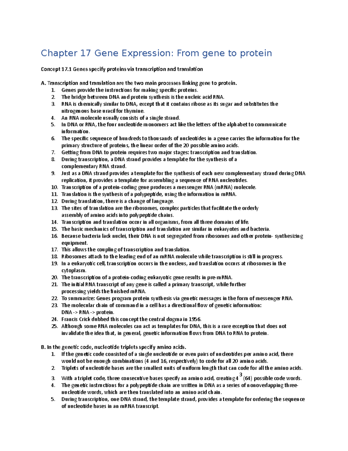Bio outline 5 notes with lesson and short - BIOL 1406 - SAC - Studocu