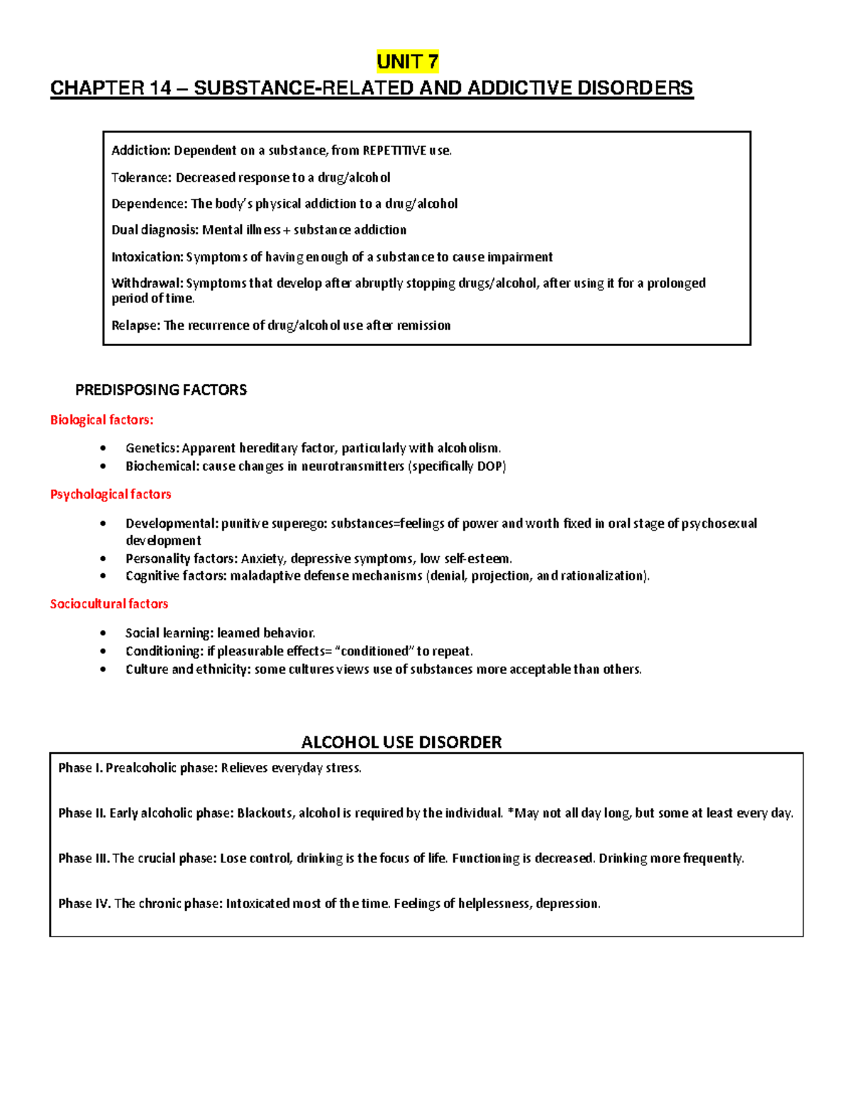 UNIT 7 - Good - NUR3069 - MDC - Studocu