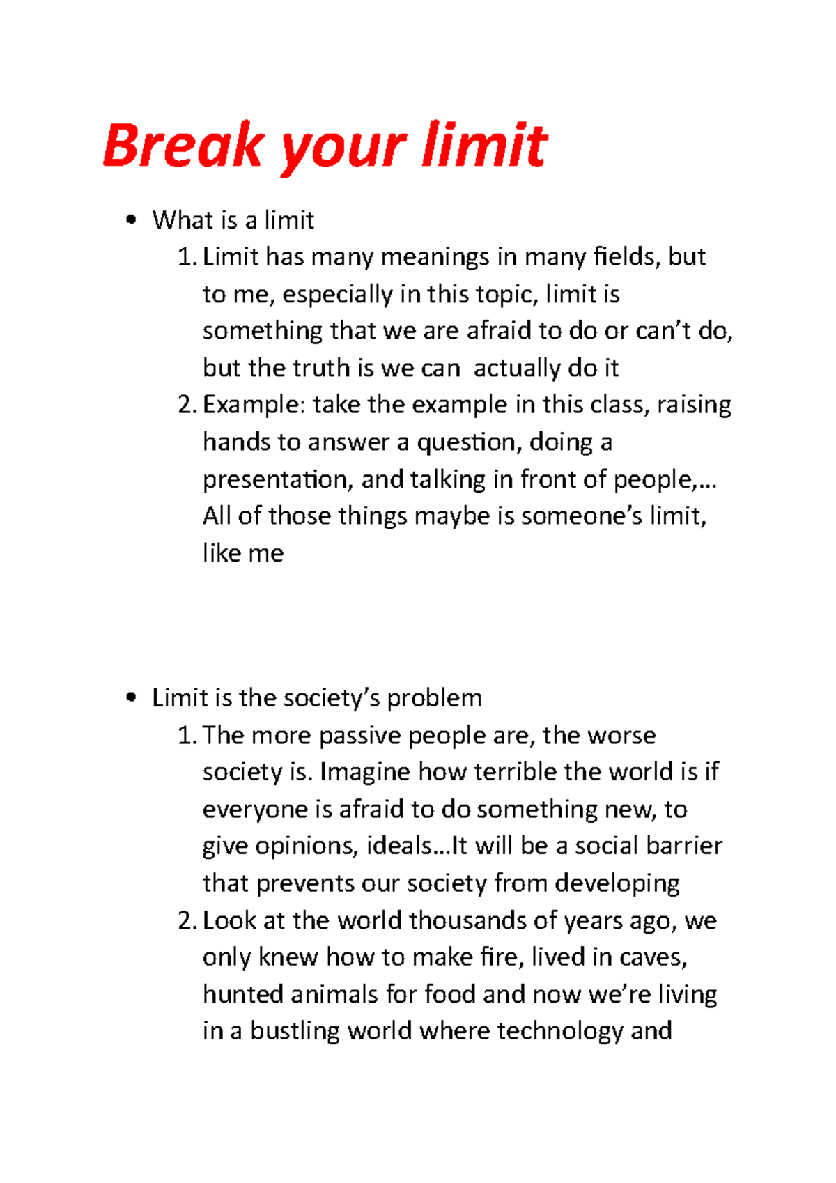 Break your limit - raising people's awareness about something - Break ...