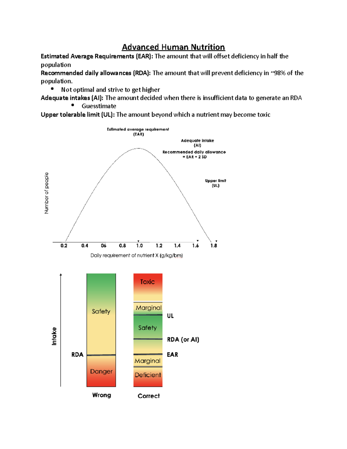 Advanced Human Nutrition Review - Advanced Human Nutrition Estimated ...