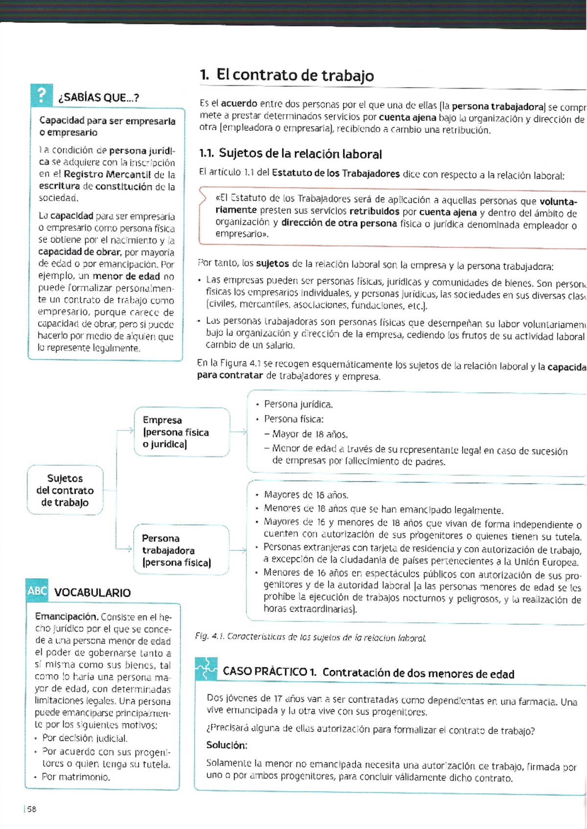 UT4 EL Contrato DE Trabajo Y SUS Modalidades - 1. El contrato de trabajo QUE... Es el acuerdo ...