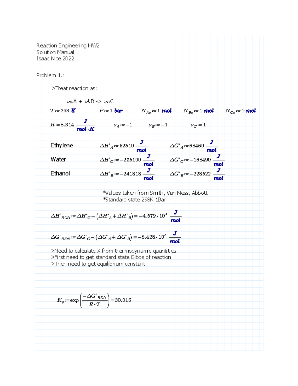 HW 2 solutions - Solution Manual Isaac Nice 2022 Problem 1. >Treat ...