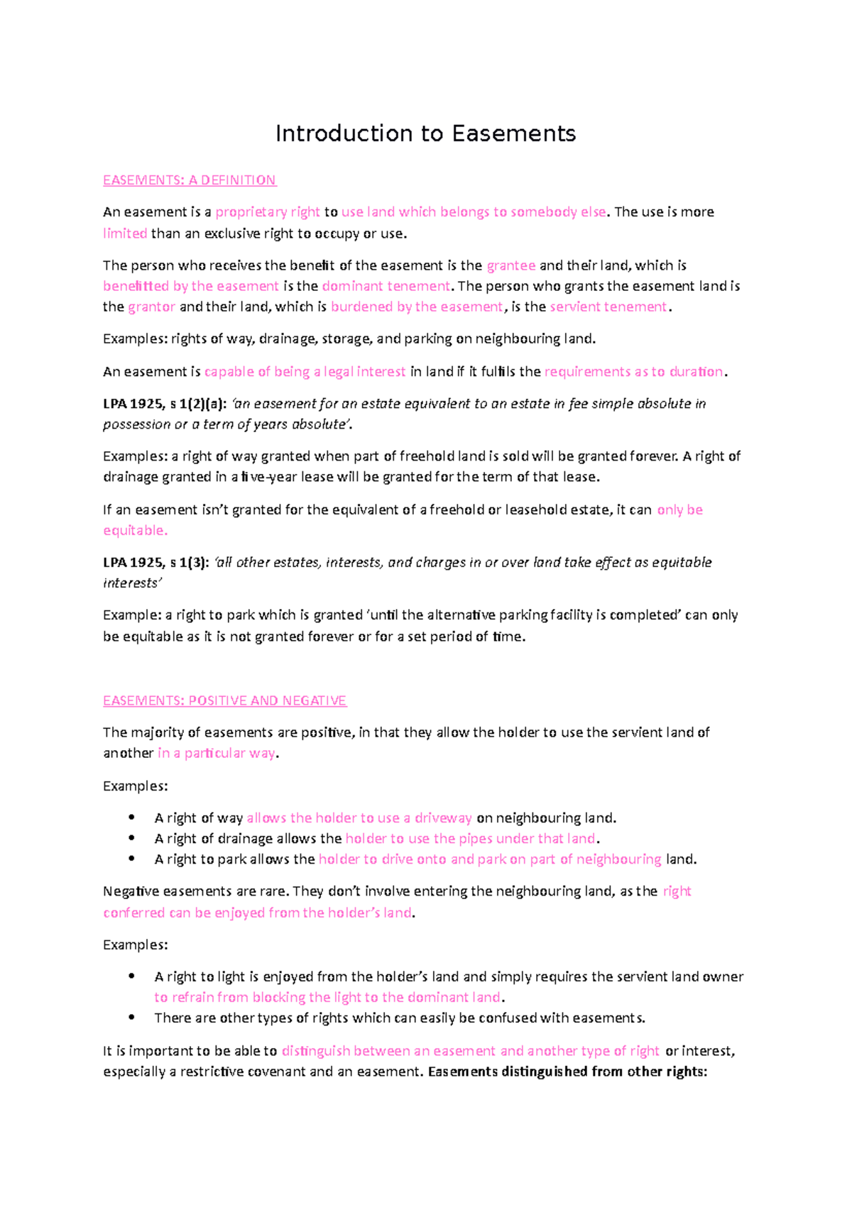 Land Easements Introduction To Easements Easements A Definition An