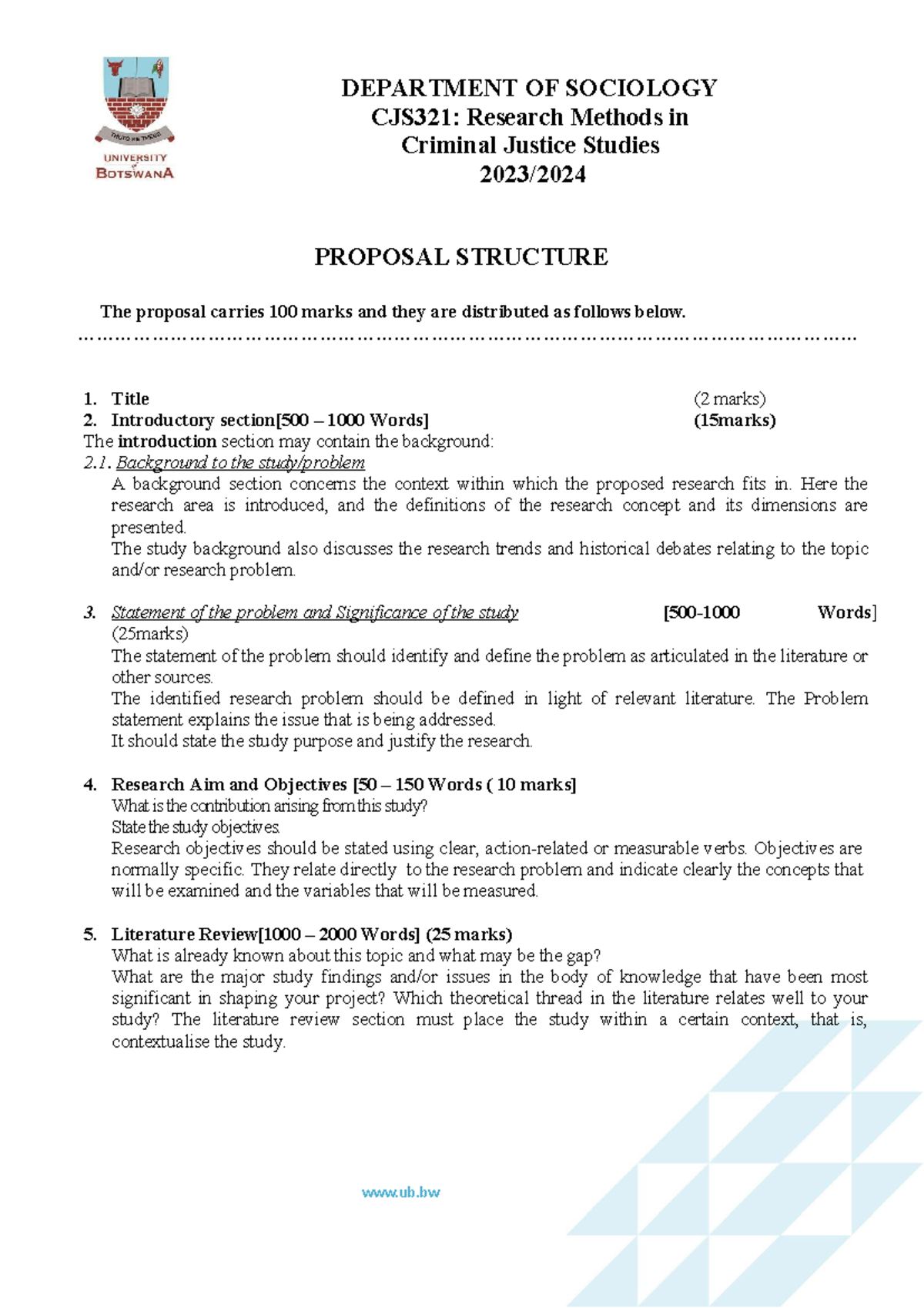 notes man notes - DEPARTMENT OF SOCIOLOGY CJS 3 21: Research Methods in ...