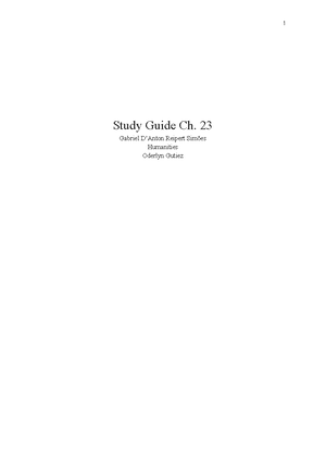 Chapter 21 Study Guide - Chapter 21 Study Guide Gabriel D’Anton Reipert ...