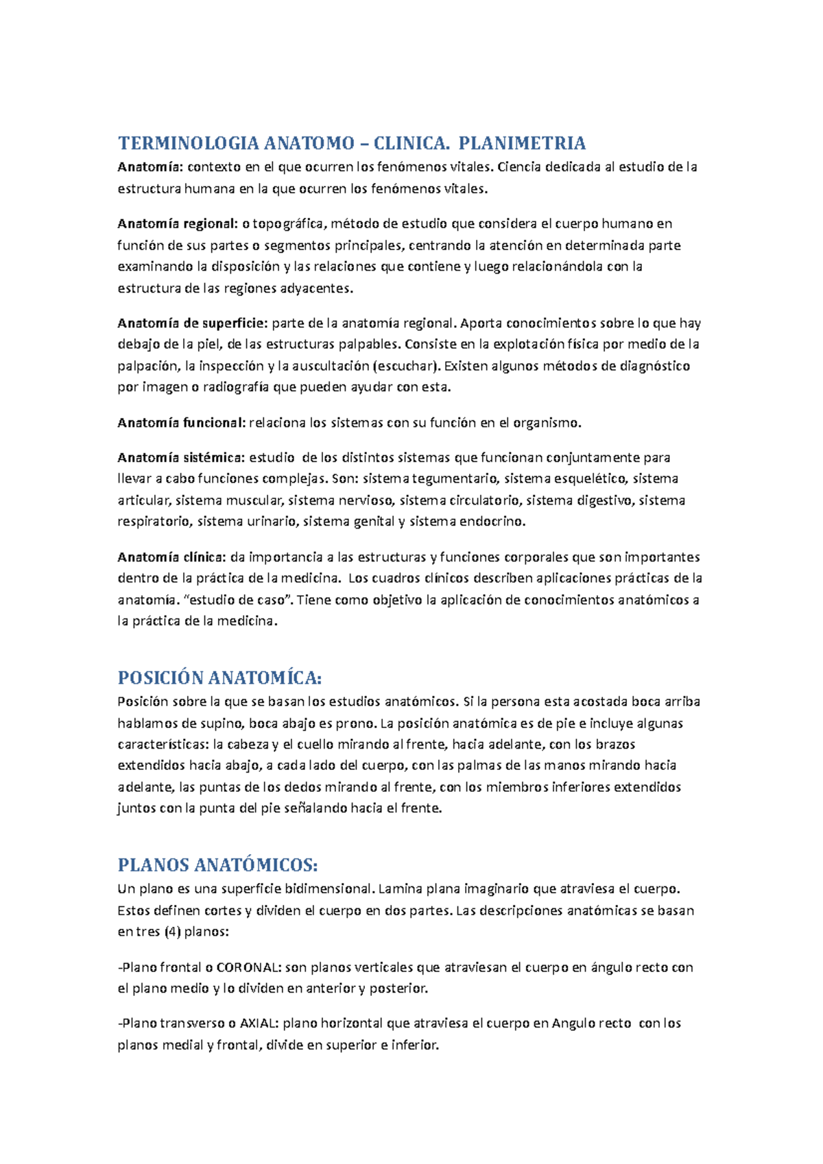 Terminologia Anatomo - Terminología - TERMINOLOGIA ANATOMO – CLINICA ...