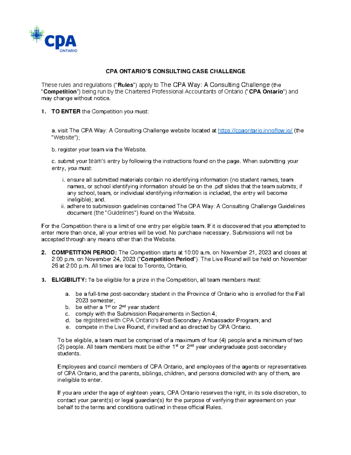 The CPA Way A Consulting Challenge Terms and Conditions Final - CPA ...