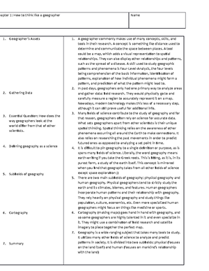 Chapter 5 Notes - AP Human Geography - Chapter 5 Notes Elliott Albright ...