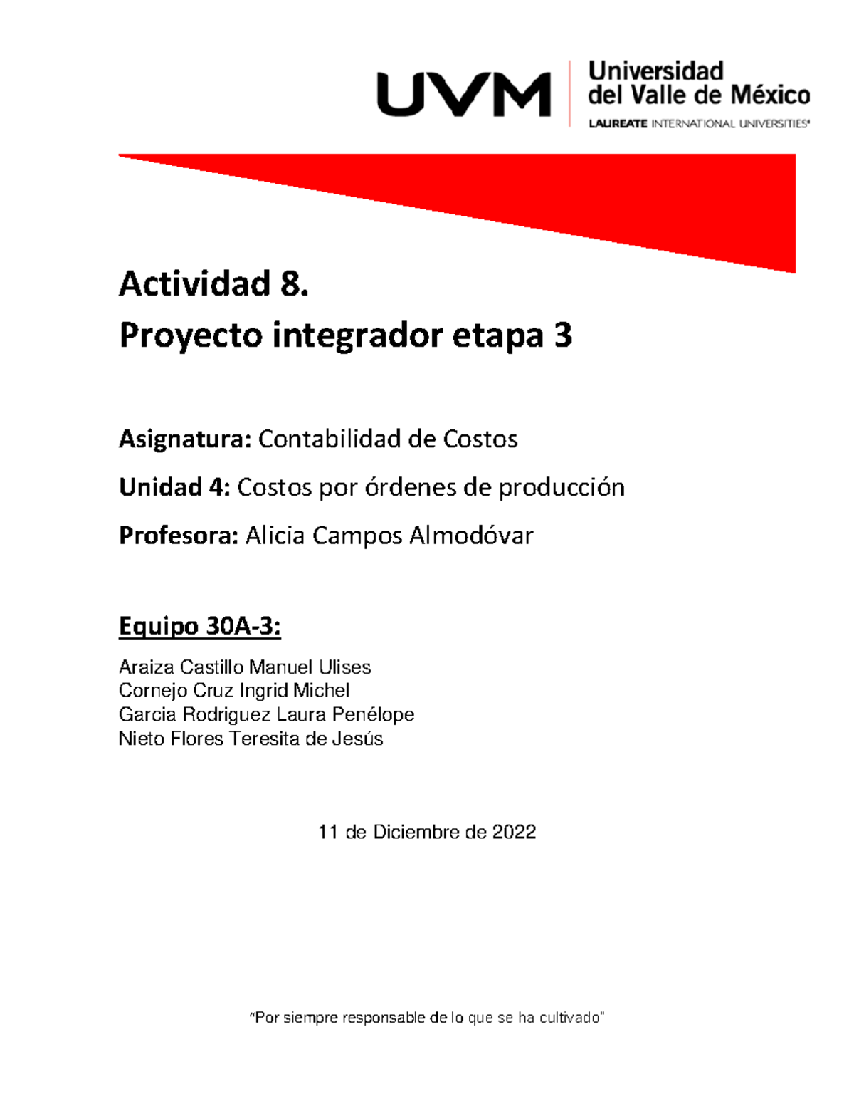 A#8 PROYECTO INTEGRADOR ETAPA 3 - Actividad 8. Proyecto integrador etapa 3 Asignatura ...