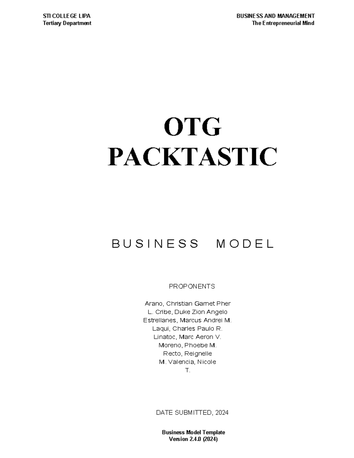 Paper Entrep group 5 1 - 1212sa - ####### BUSINESS AND MANAGEMENT ...