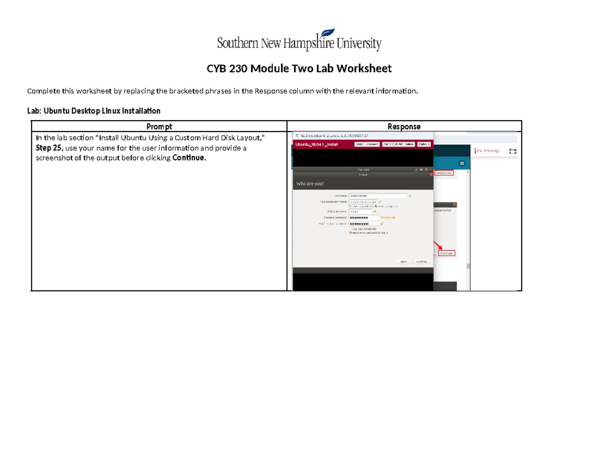 CYB-230-Module 2Lab-Joseph Carnes - CYB 230 Module Two Lab Worksheet ...