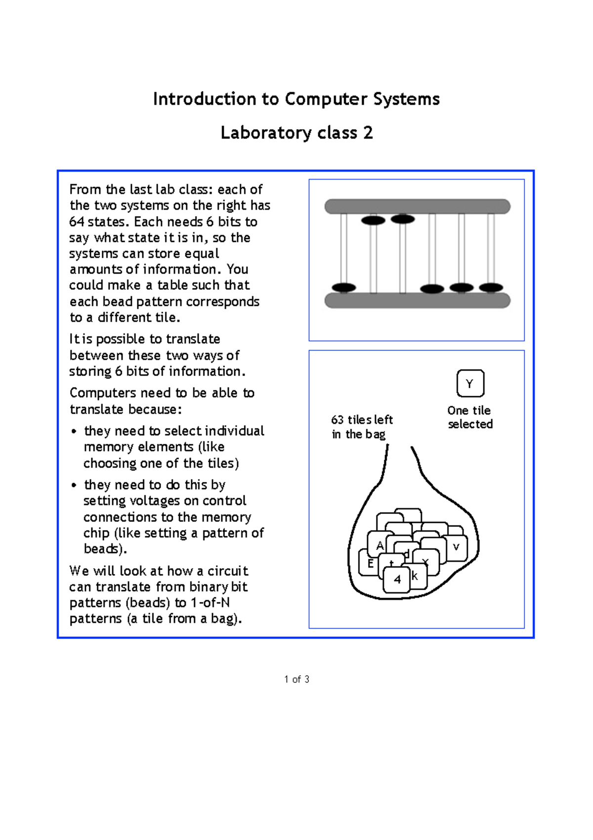 Practice Question Set 2 - 1 of 3 Introduction to Computer Systems ...