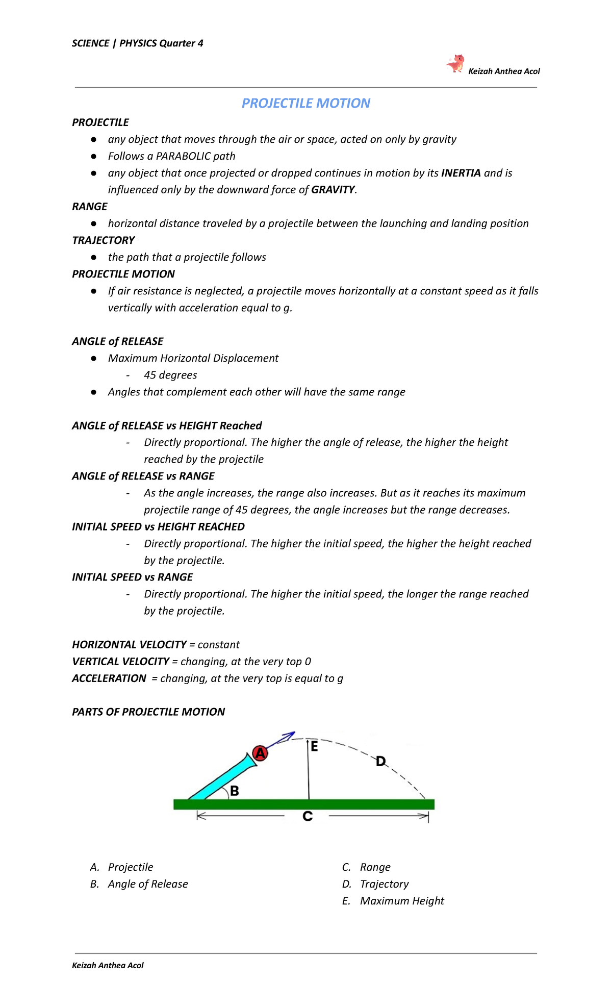 Science Physics Q4 - for review purposes - Keizah Anthea Acol ...