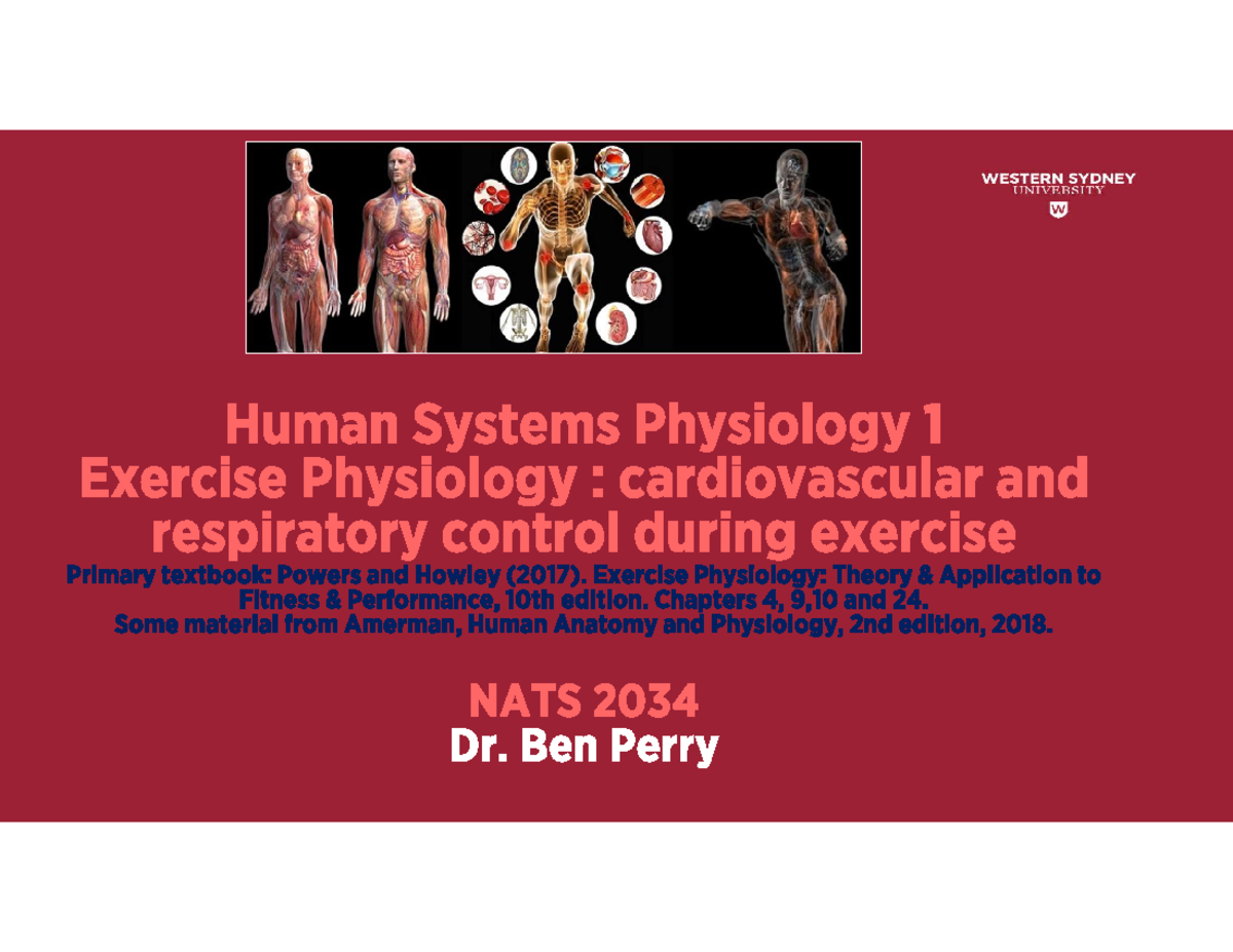 Week 11 cardiorespiratory 1pp - Control of breathing is mediated by ...