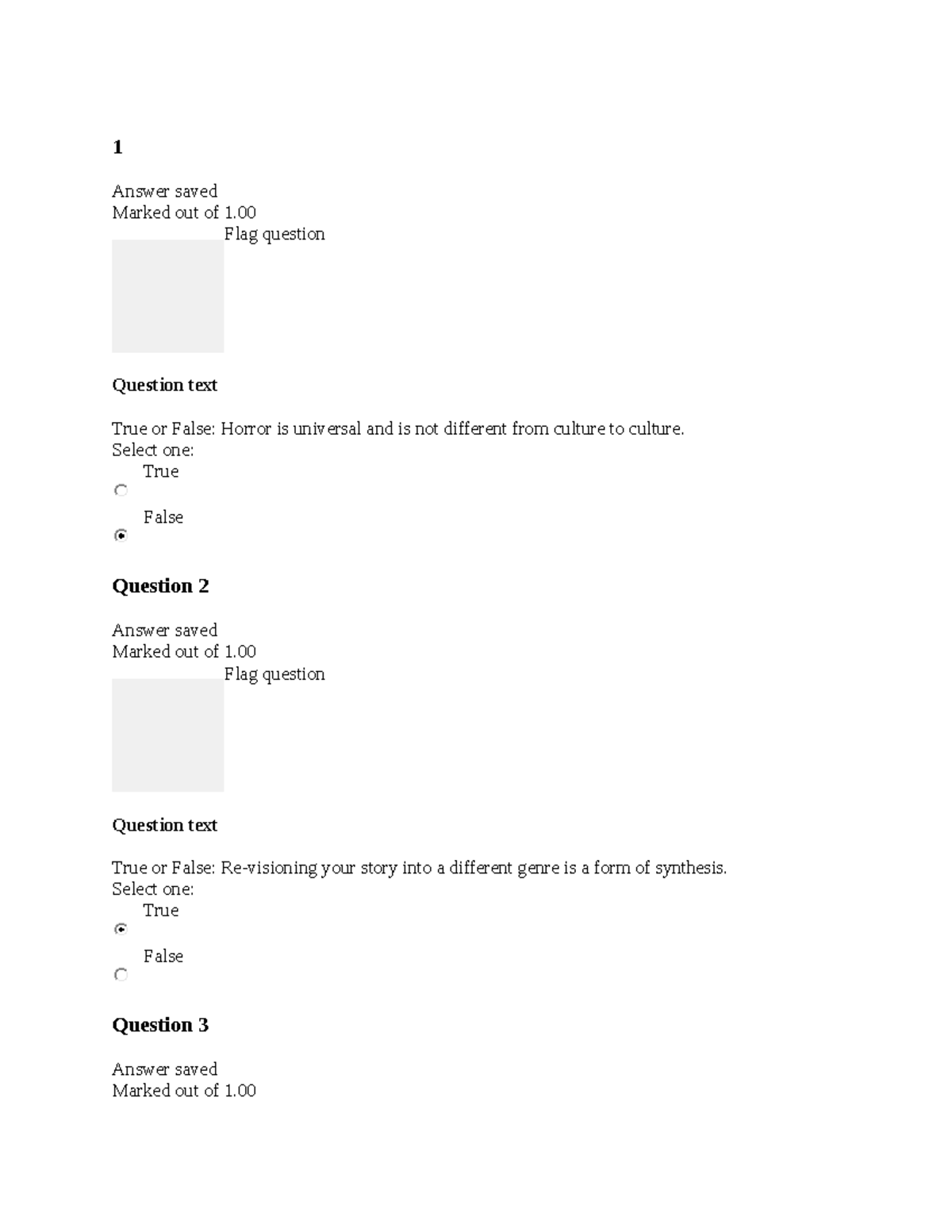 Worl Literature final exam - 1 Answer saved Marked out of 1. Flag ...