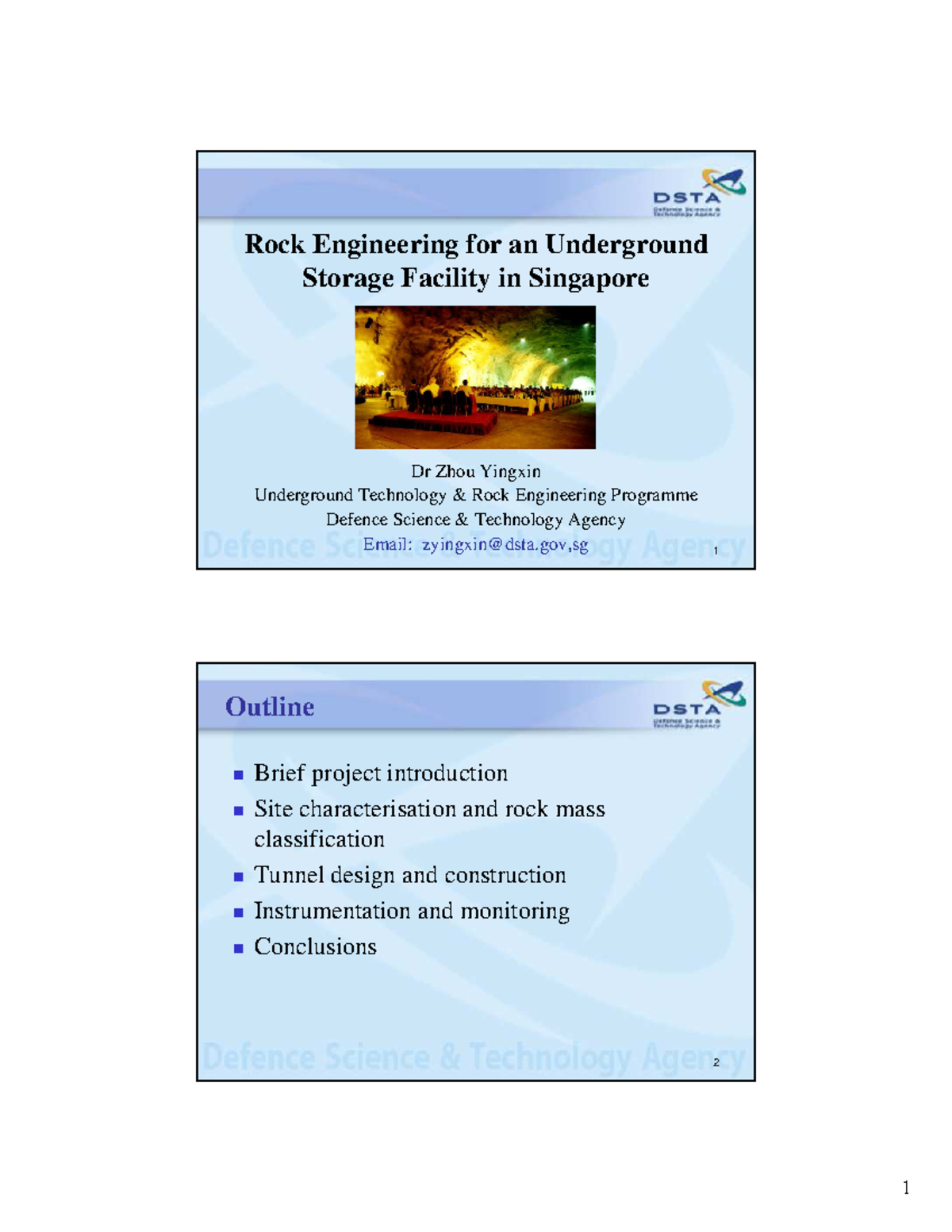 Rock Engineering for an underground storage facility in singapore ...