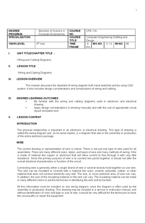 Technical Drawing - I. UNIT TITLE / CHAPTER TITLE INTRODUCTION TO ...