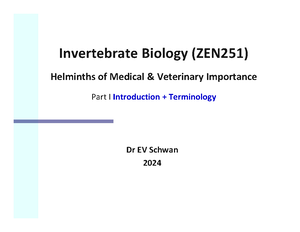 ZEN 251 Theme 2 Panarthropoda 2022 handouts - Terrestrial invertebrate ...