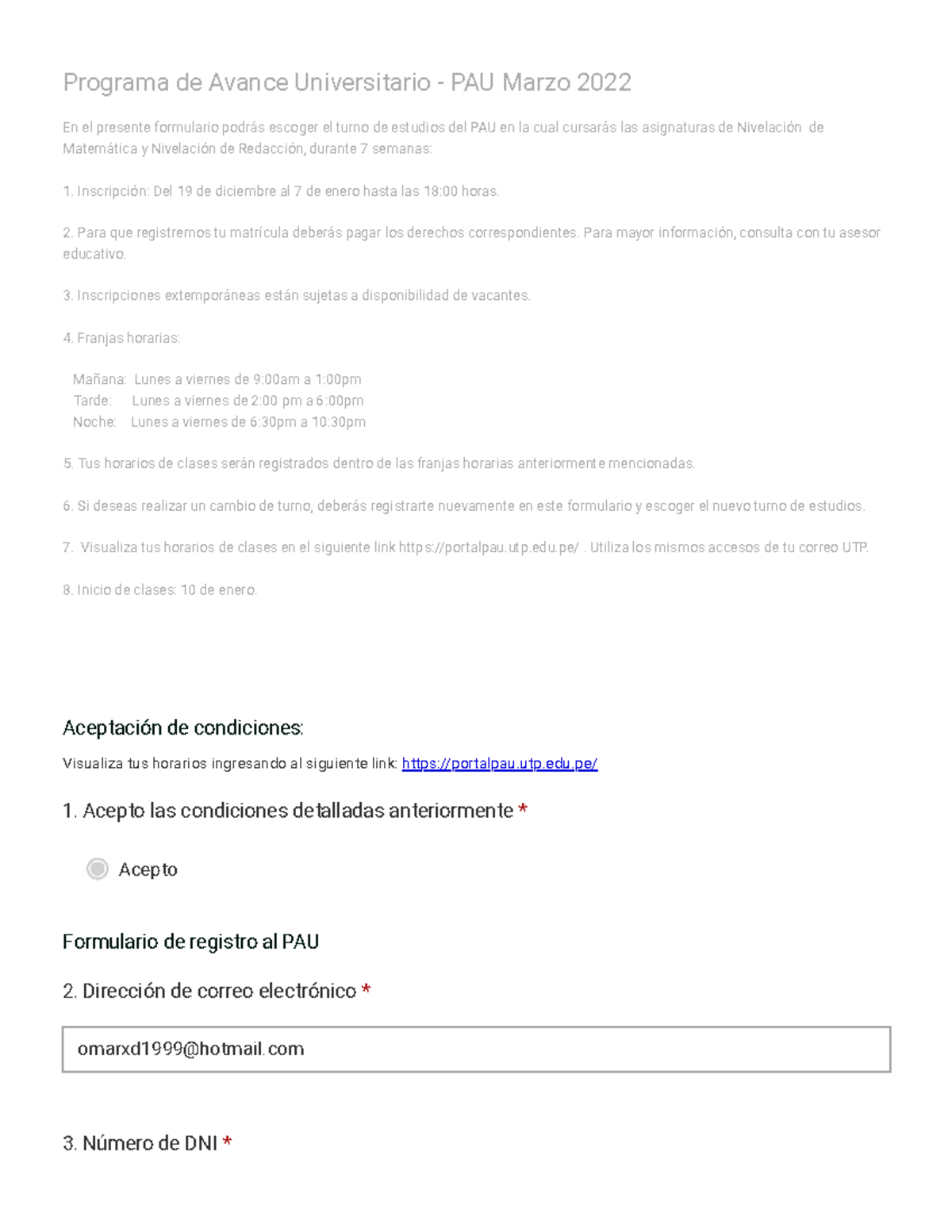 Programa de Avance Universitario - PAU Marzo 2022 - Para que ...