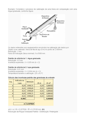 Análise DE Medições PARA Calibração DE Trena - ANÁLISE DE MEDIÇÕES PARA ...