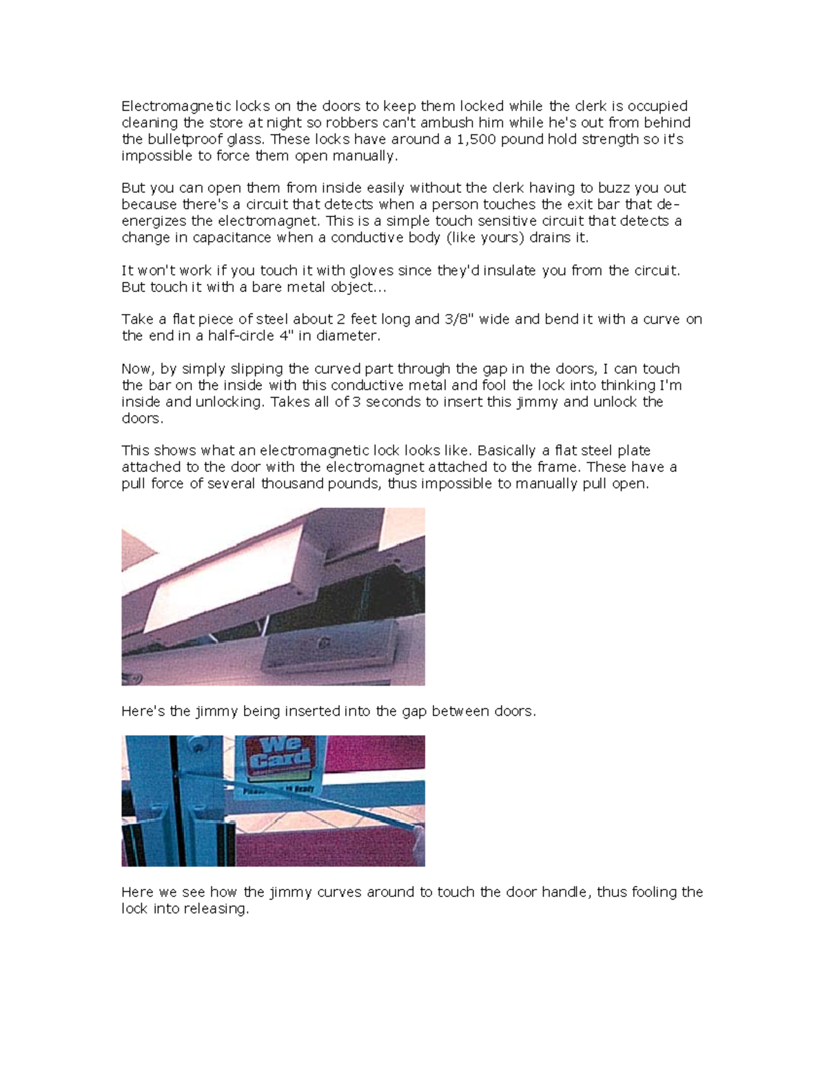 Defeating Electromagnetic Door Locks - LAN00057C - Studocu