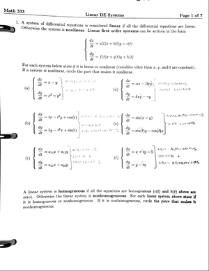 Autonomous DE 2 - MATH 333 - Studocu