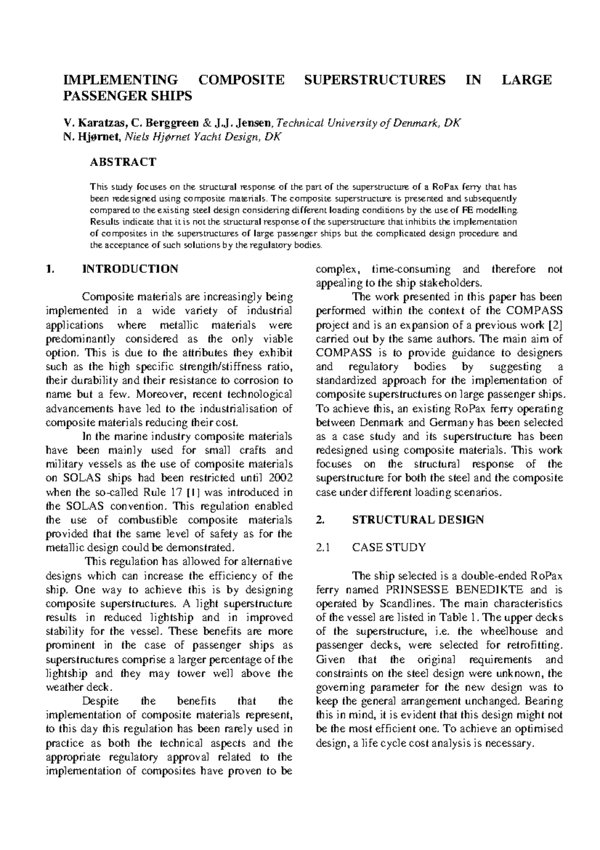 Implementing Composite Superstructures In Large Passenger Ships Implementing Composite 2265