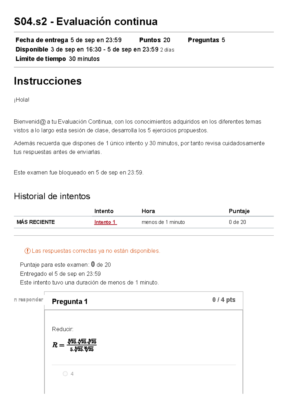 S04.s2 - Evaluación continua Nivelacion DE Matematica - Ingenieria (18331) - S04 - Evaluación ...
