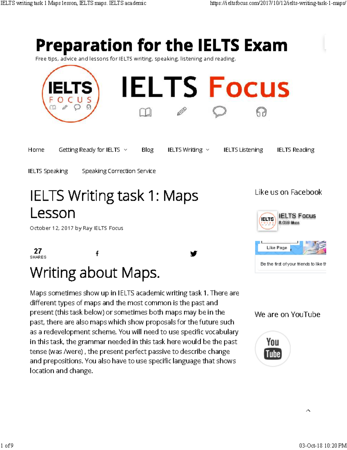 Ielts writing task 1 Maps lesson, Ielts maps - Like us on Facebook Be ...