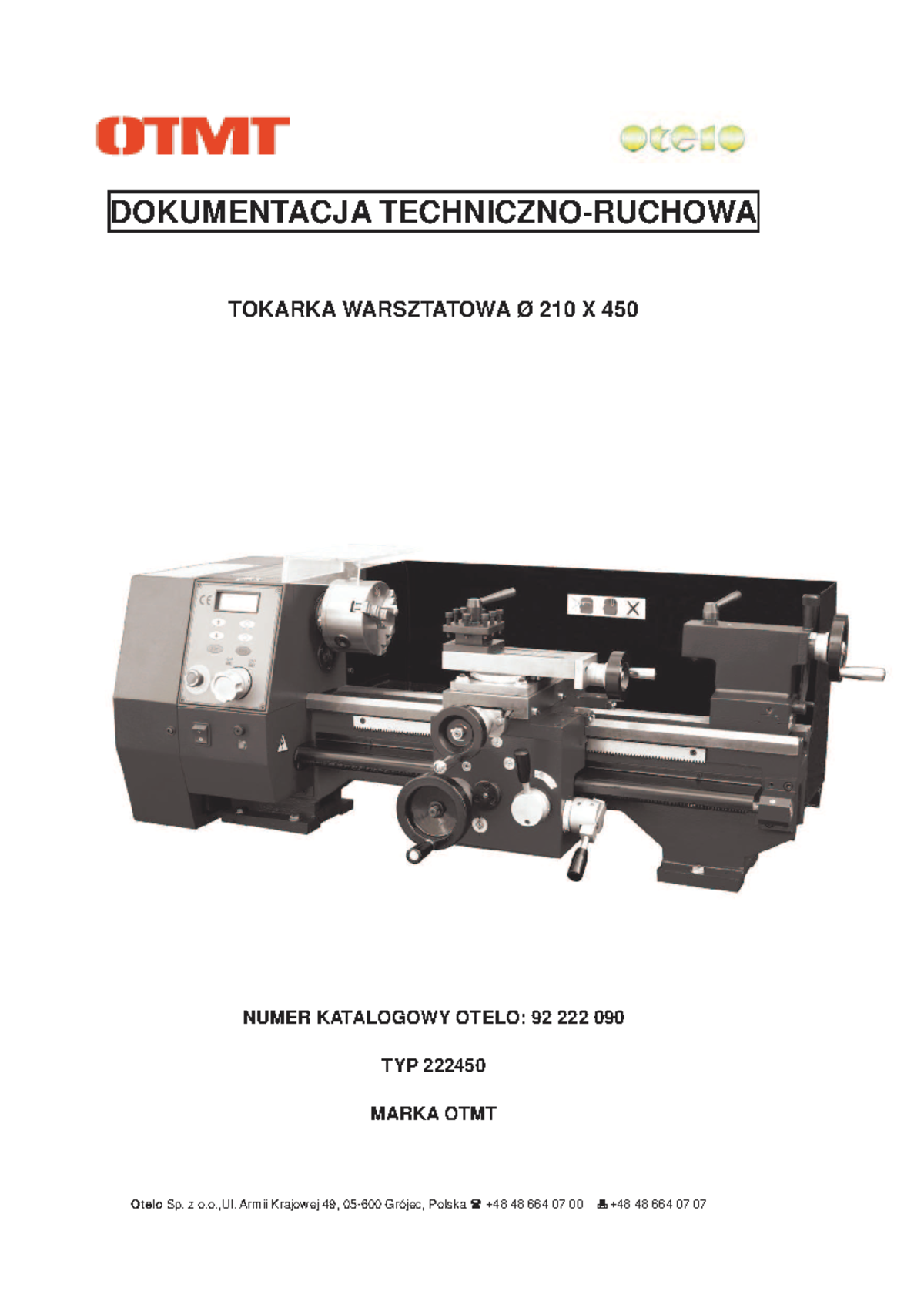 Dokumentacja tokarki - DOKUMENTACJA TECHNICZNO-RUCHOWA TOKARKA ...