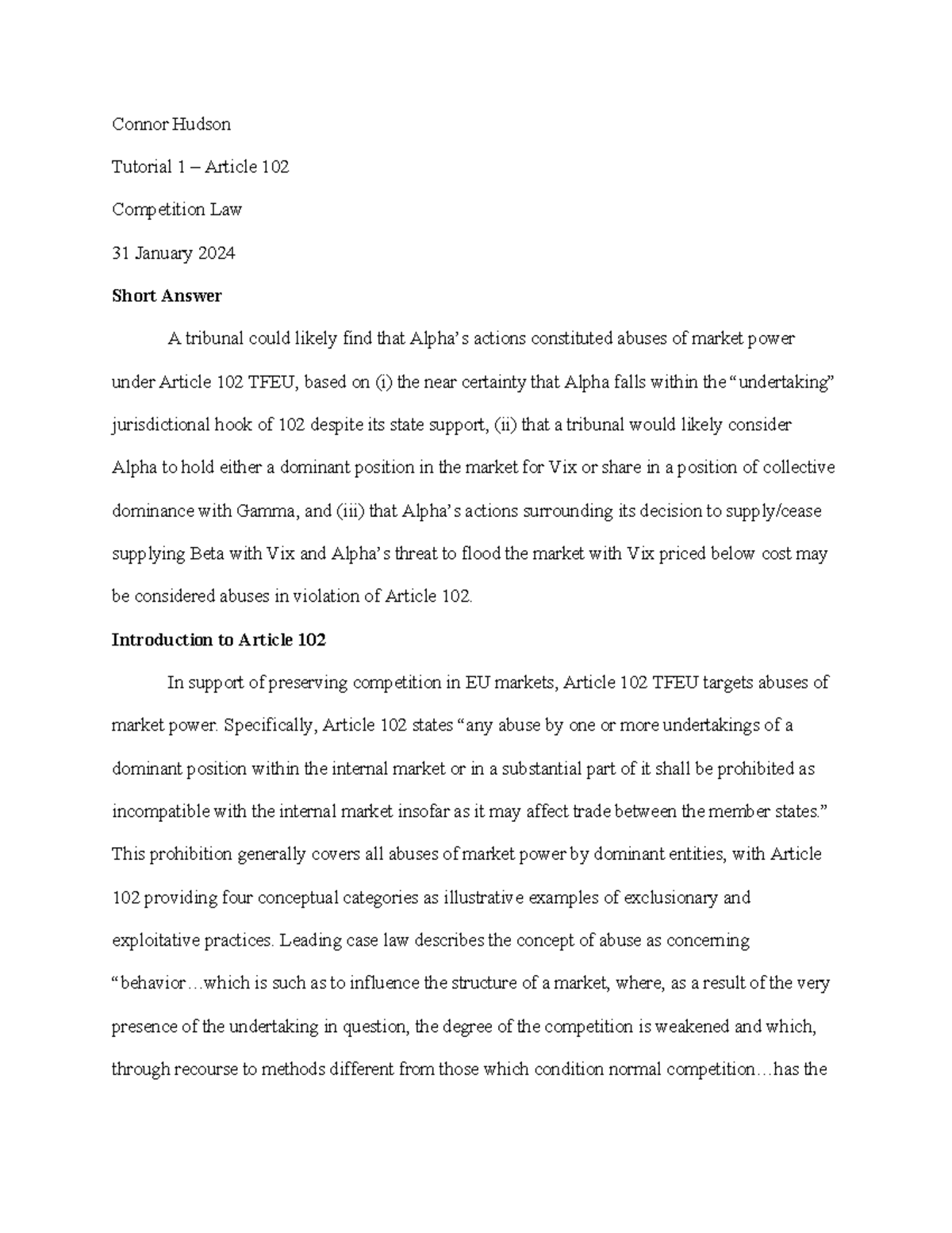 Sample Tutorial Analysis - Dominance - Connor Hudson Tutorial 1 ...