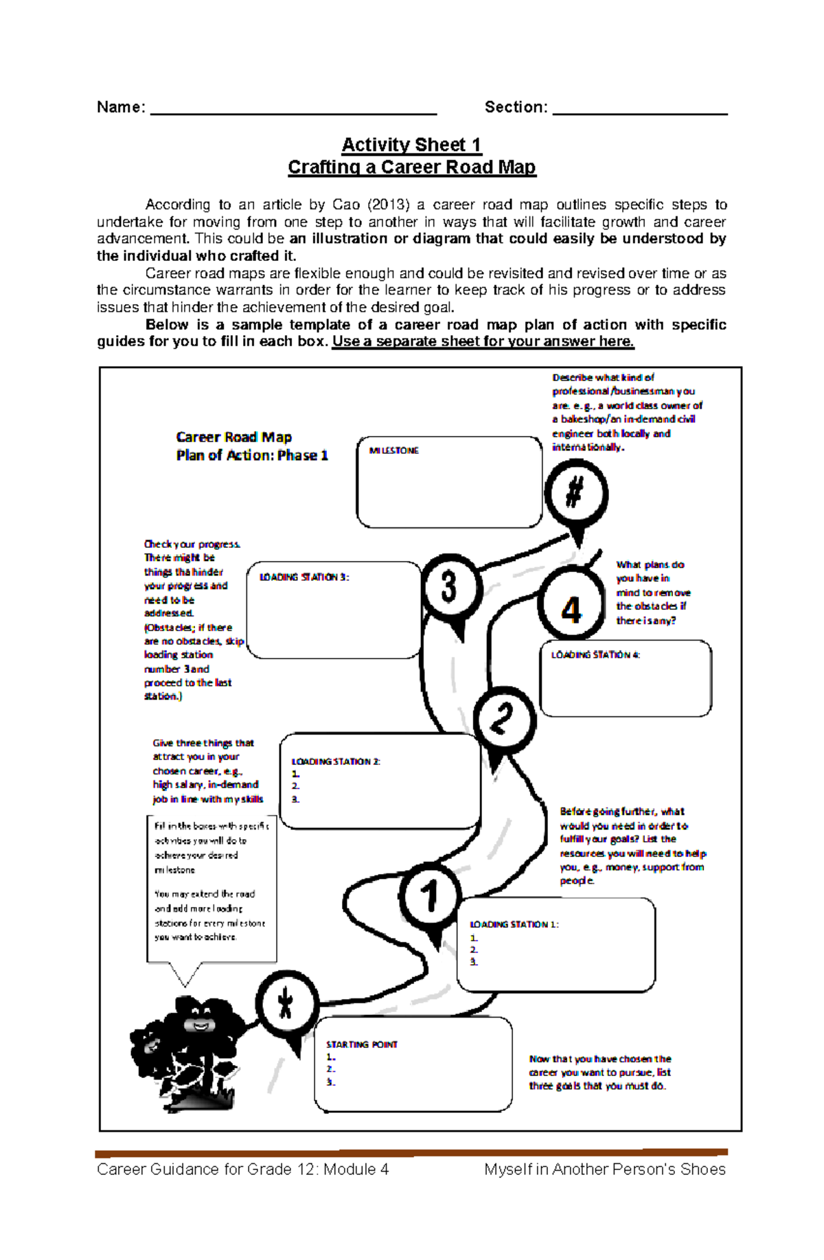 3rd quarter career module 4 - Name: Section: Activity Sheet 1 Crafting ...