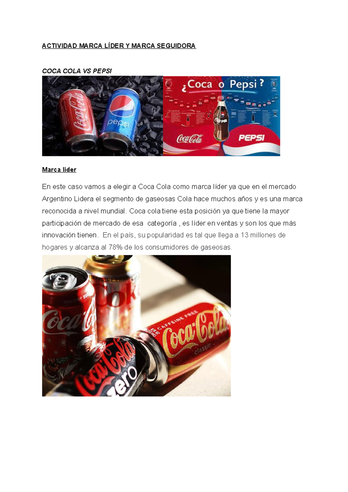 Actividad Marca Líder y seguidora - ACTIVIDAD MARCA LÍDER Y MARCA ...