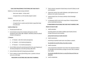 NCM 109 Lecture (Auto Recovered) - NCM 109 Lecture: CARE OF MOTHER, CHILD AT RISK OR WITH ...