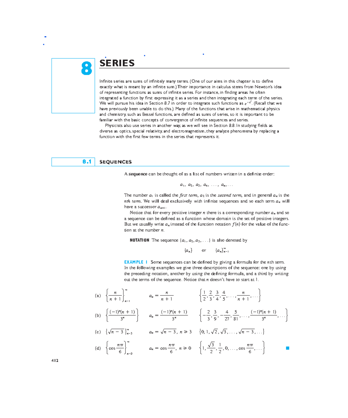 Math work ch - math work - SEQUENCES A sequence can be thought of as a ...