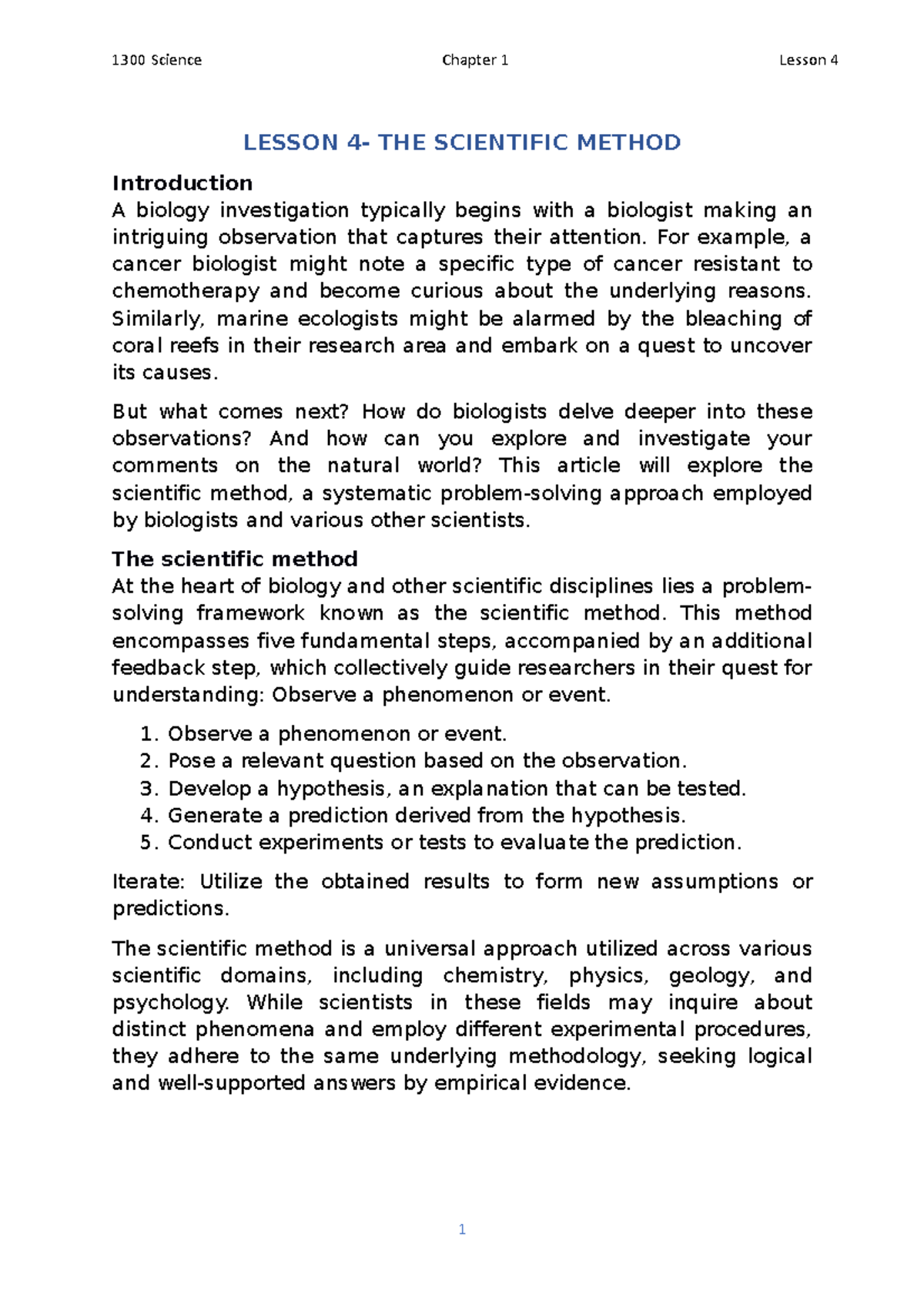 Master-Course-Material-Chap-1 Lesson-4 - LESSON 4- THE SCIENTIFIC ...