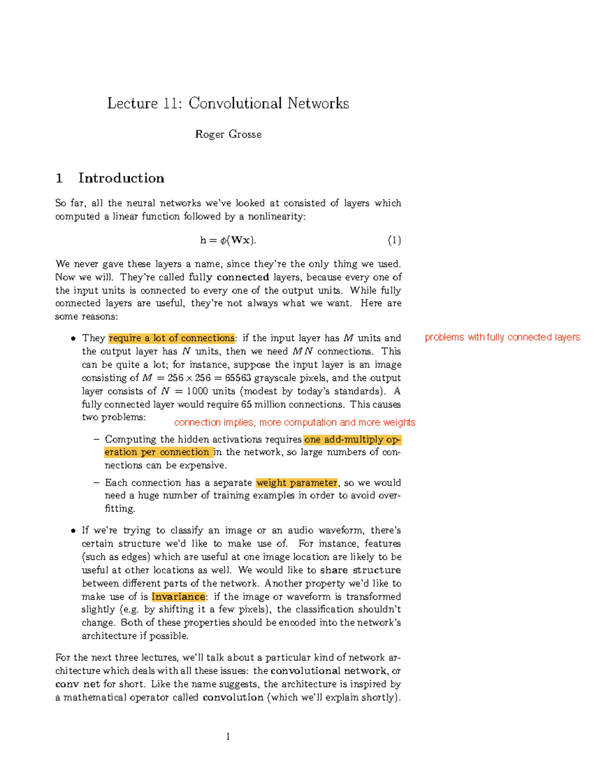 L11 Convolutional Networks - Lecture 11: Convolutional Networks Roger Grosse 1 Introduction So ...